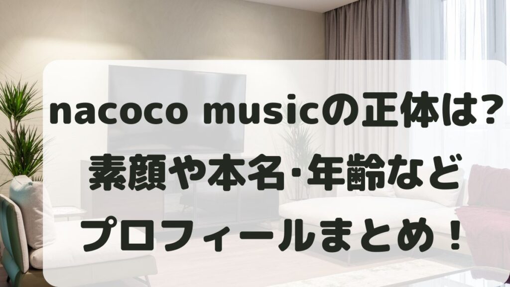 nacoco musicの正体は韓国人？素顔や年齢･何人で活動してるか調査 | まるちエンタメぱーく